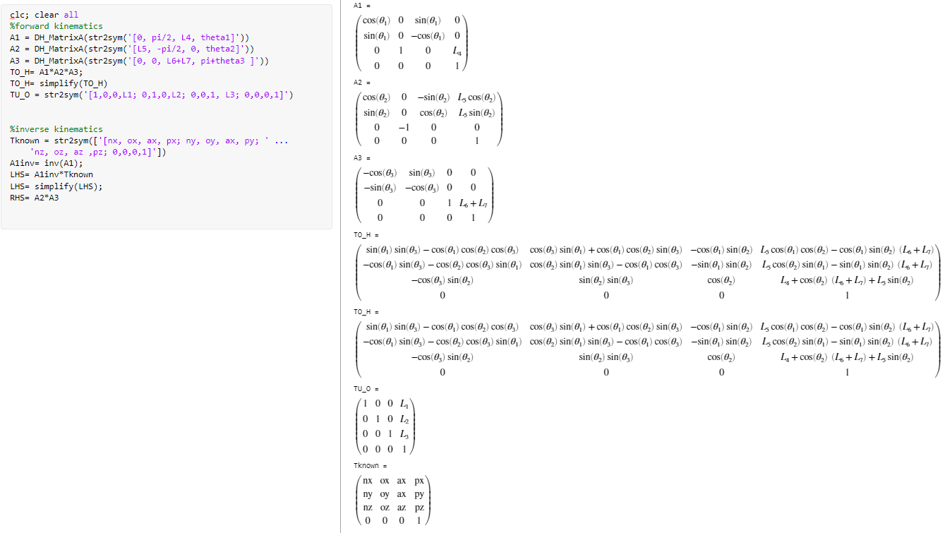 MATLAB Simulation Project For the robot manipulator | Chegg.com
