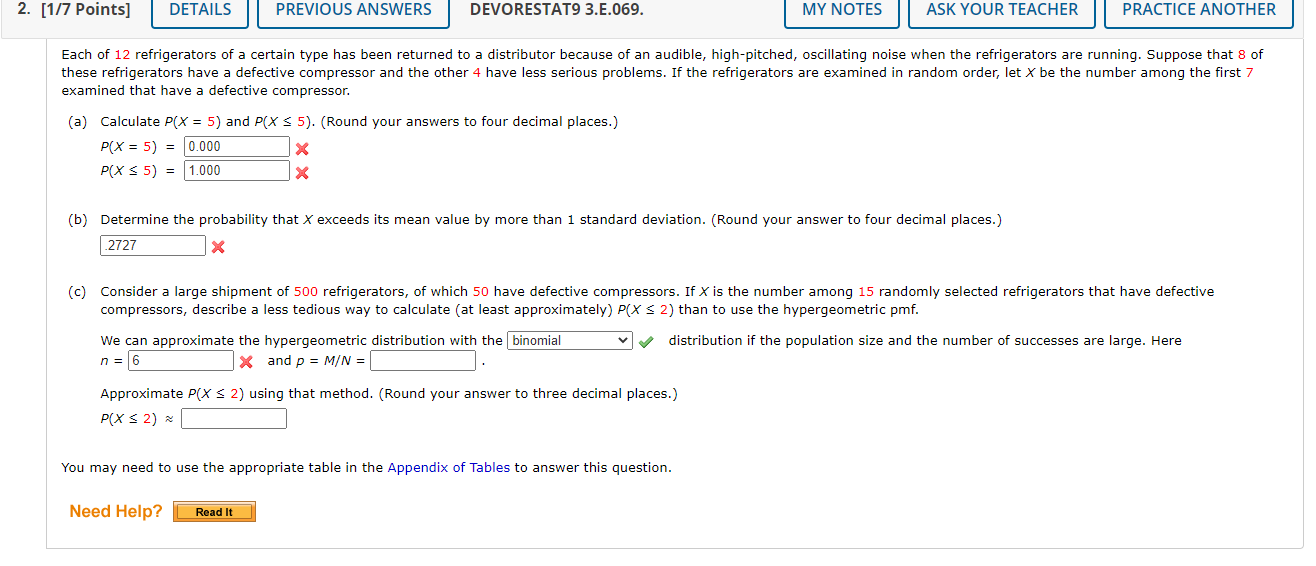 Solved 2. [1/7 Points] DETAILS PREVIOUS ANSWERS DEVORESTAT9 | Chegg.com