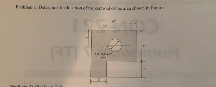 Solved Problem 1: Determine the location of the centroid of | Chegg.com
