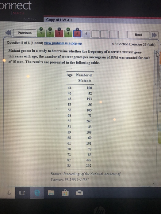 Solved Copy of HW 4.3 Next Question 5 of 6 (1 point) View | Chegg.com