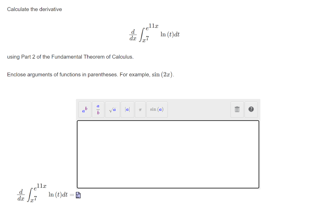 Solved Calculate the derivative d dz latin ,113 In (t)dt | Chegg.com