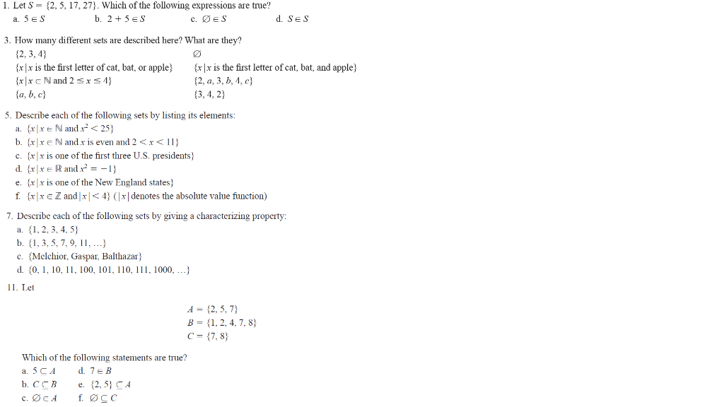 Solved 1. Let S={2,5,17,27}. Which of the following | Chegg.com