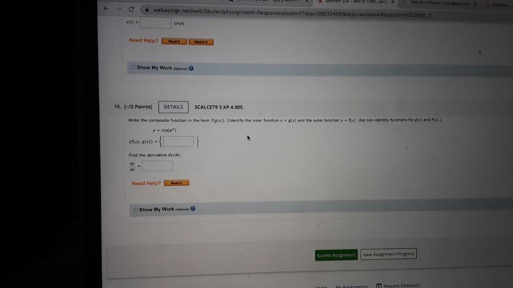 Solved Noed Help? Show My Work Mptanat (i [−12 Points] | Chegg.com