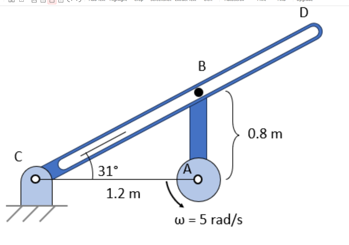 Solved If slider B is constrained to move within the slotted | Chegg.com