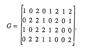 Solved Row reduce the matrix G over the field Z3 to get a | Chegg.com