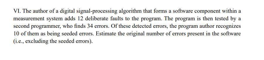 Solved VI. The author of a digital signal-processing | Chegg.com