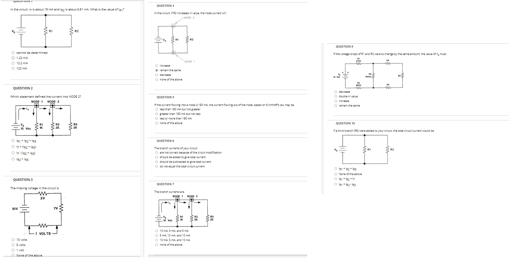 Solved QUESTION QUESTION 4 In the circuit. It is about 19 mA | Chegg.com