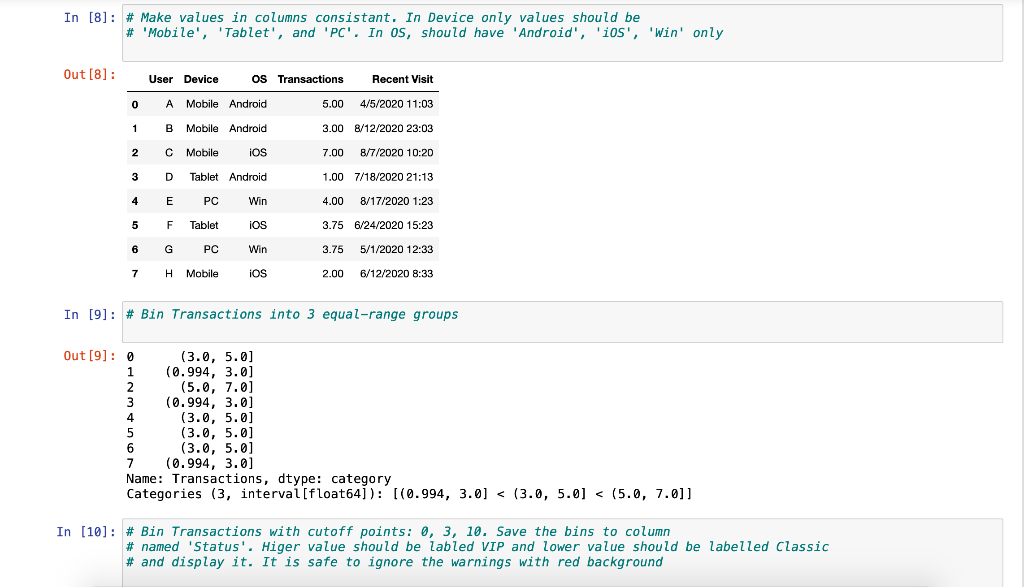 Week 11 Coding Exercise file device.csv is needed. | Chegg.com