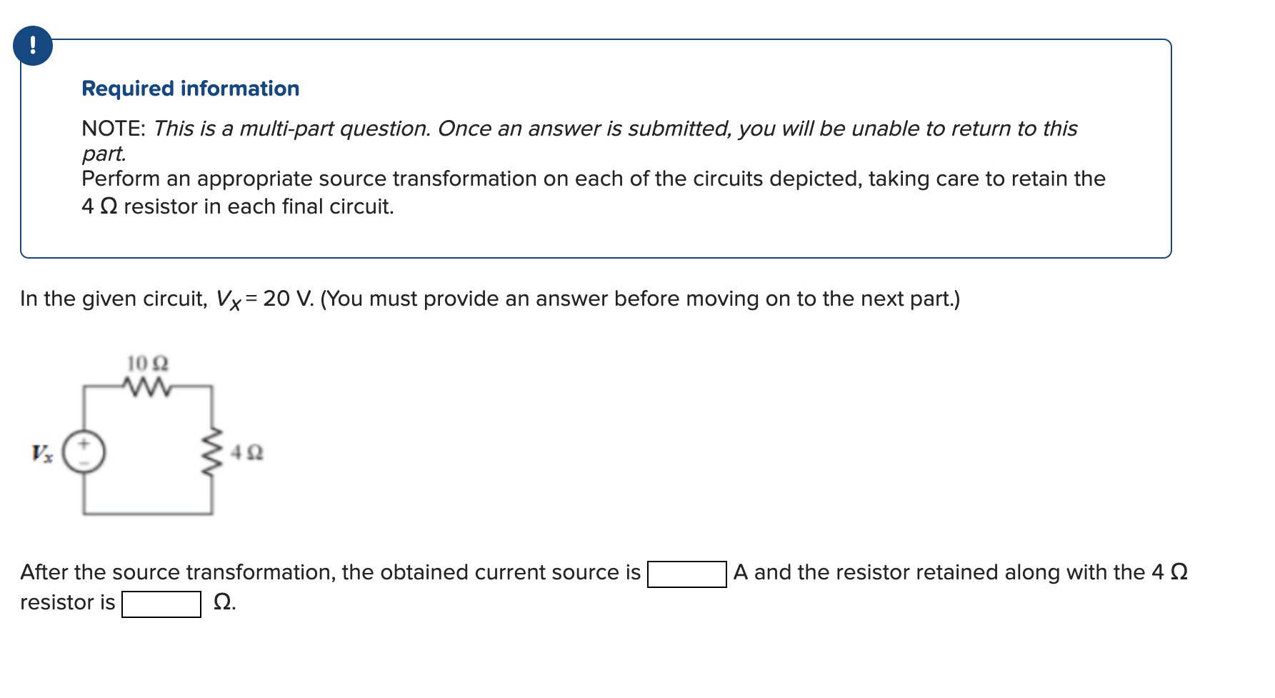 Solved Required information NOTE: This is a multi-part | Chegg.com