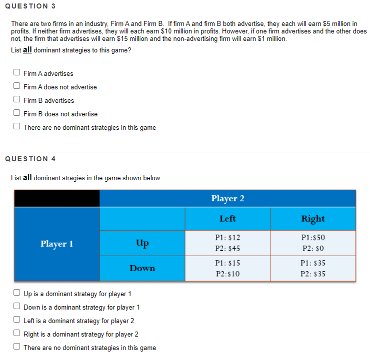 Solved QUESTION 3 There are two firms in an industry, Firm A | Chegg.com