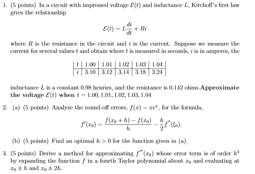 Solved (5 points) In a circuit with impressed voltage E(t) | Chegg.com