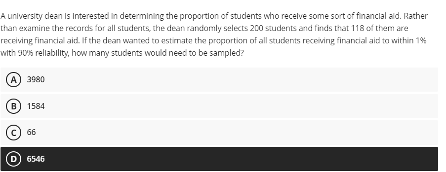 Solved A university dean is interested in determining the | Chegg.com