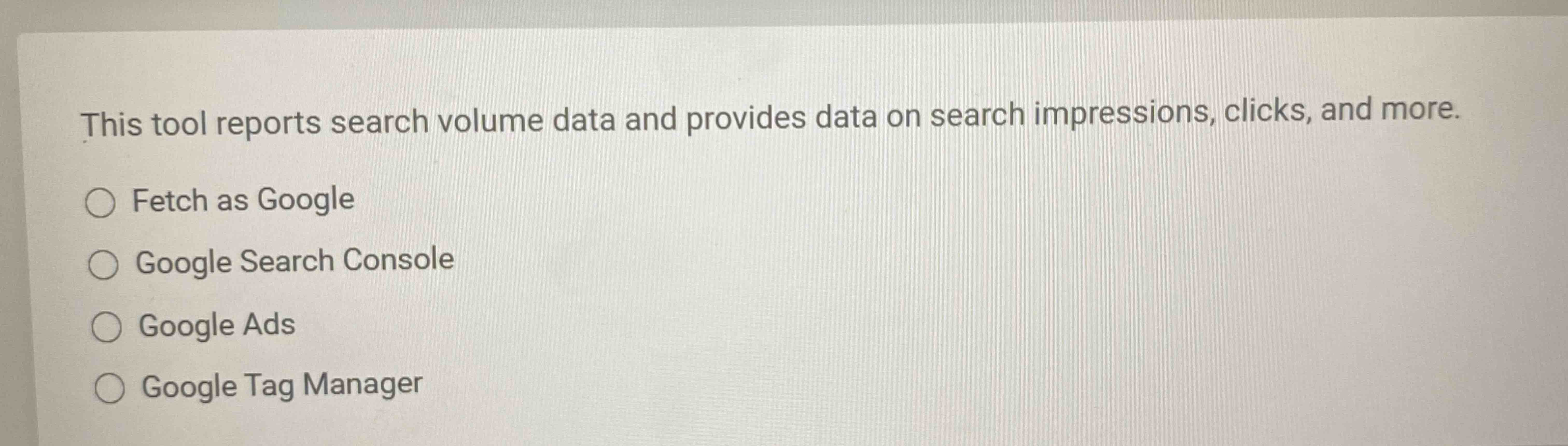 Solved This tool reports search volume data and provides | Chegg.com