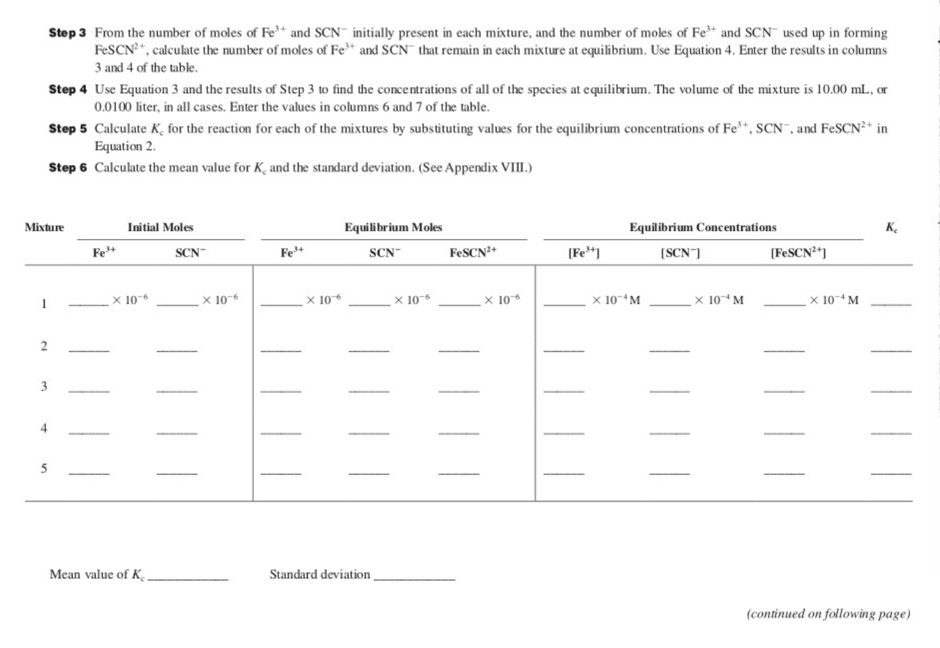Name Section Experiment 23 Data and Calculations: | Chegg.com