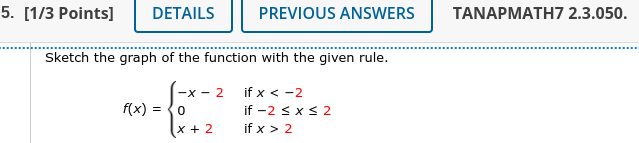 Solved 5. [1/3 Points] DETAILS PREVIOUS ANSWERS TANAPMATH7 | Chegg.com
