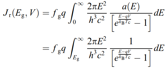Solved This equation solves for the radiative recombination | Chegg.com