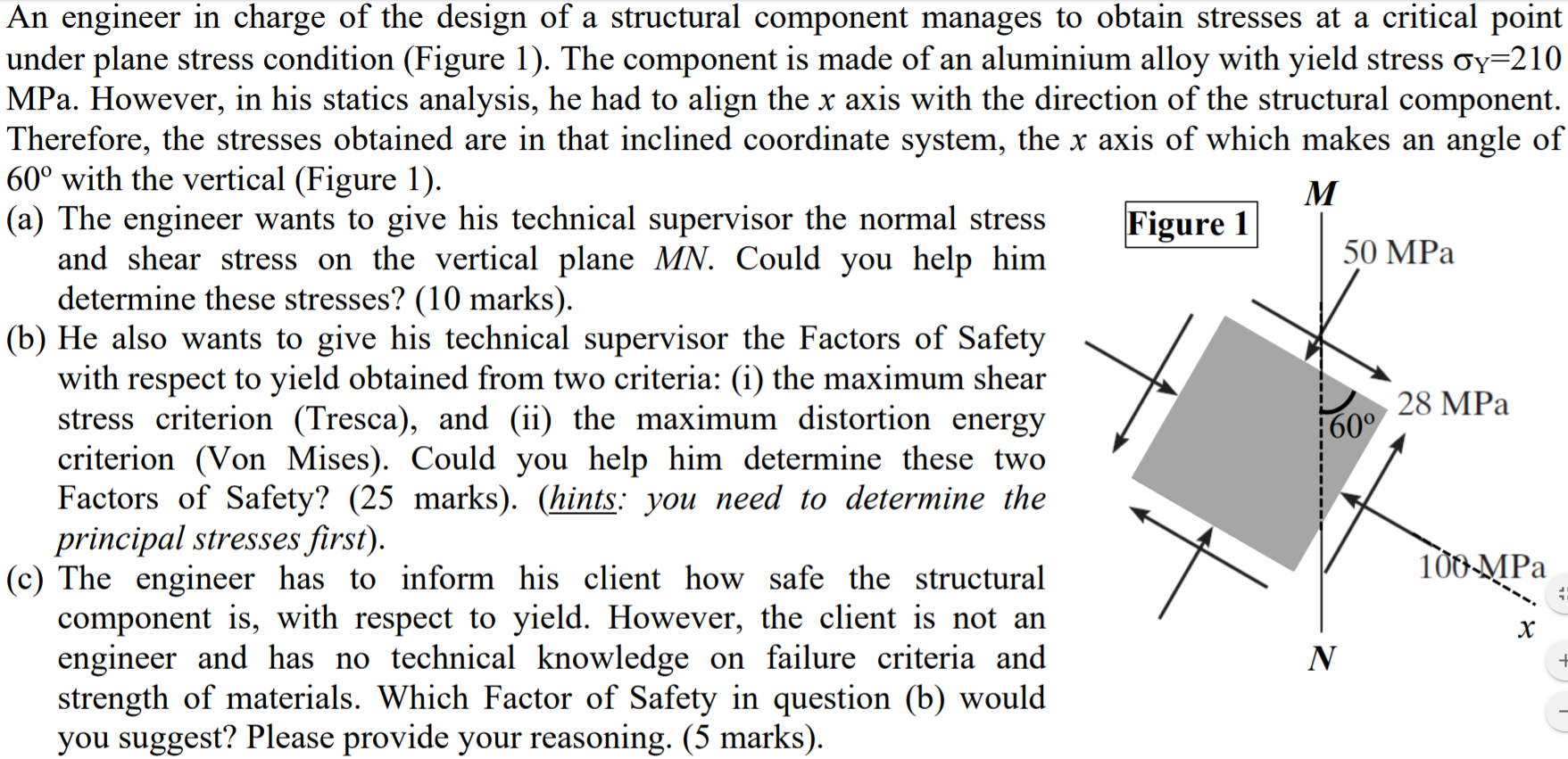 Solved An engineer in charge of the design of a structural | Chegg.com
