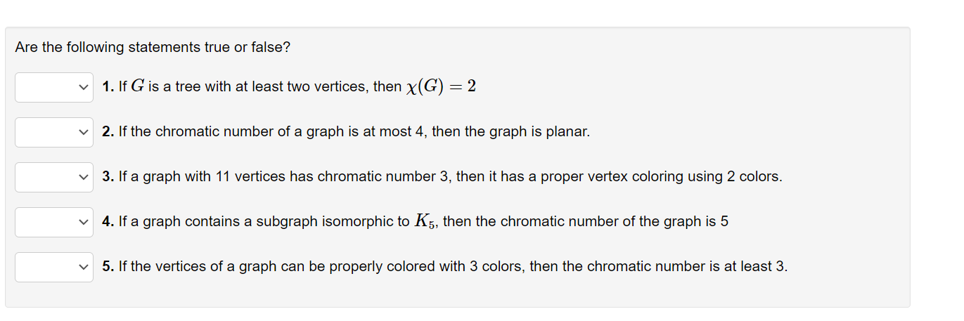 Solved Are the following statements true or false? 1. If \\( | Chegg.com