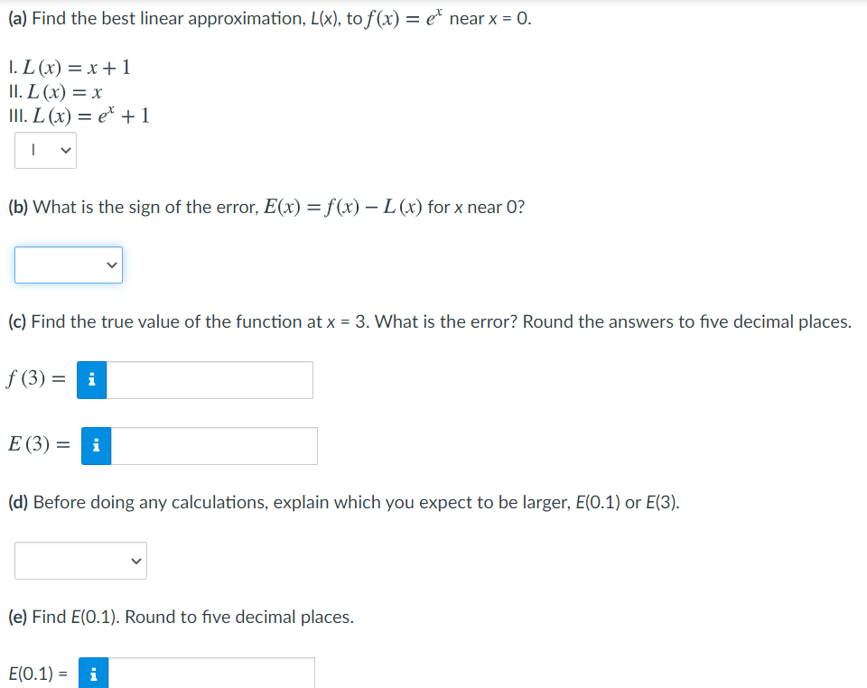 Solved (a) Find the best linear approximation, L(x), to f(x) | Chegg.com