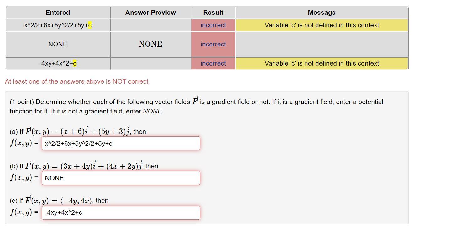 Solved Entered Answer Preview Result Message | Chegg.com