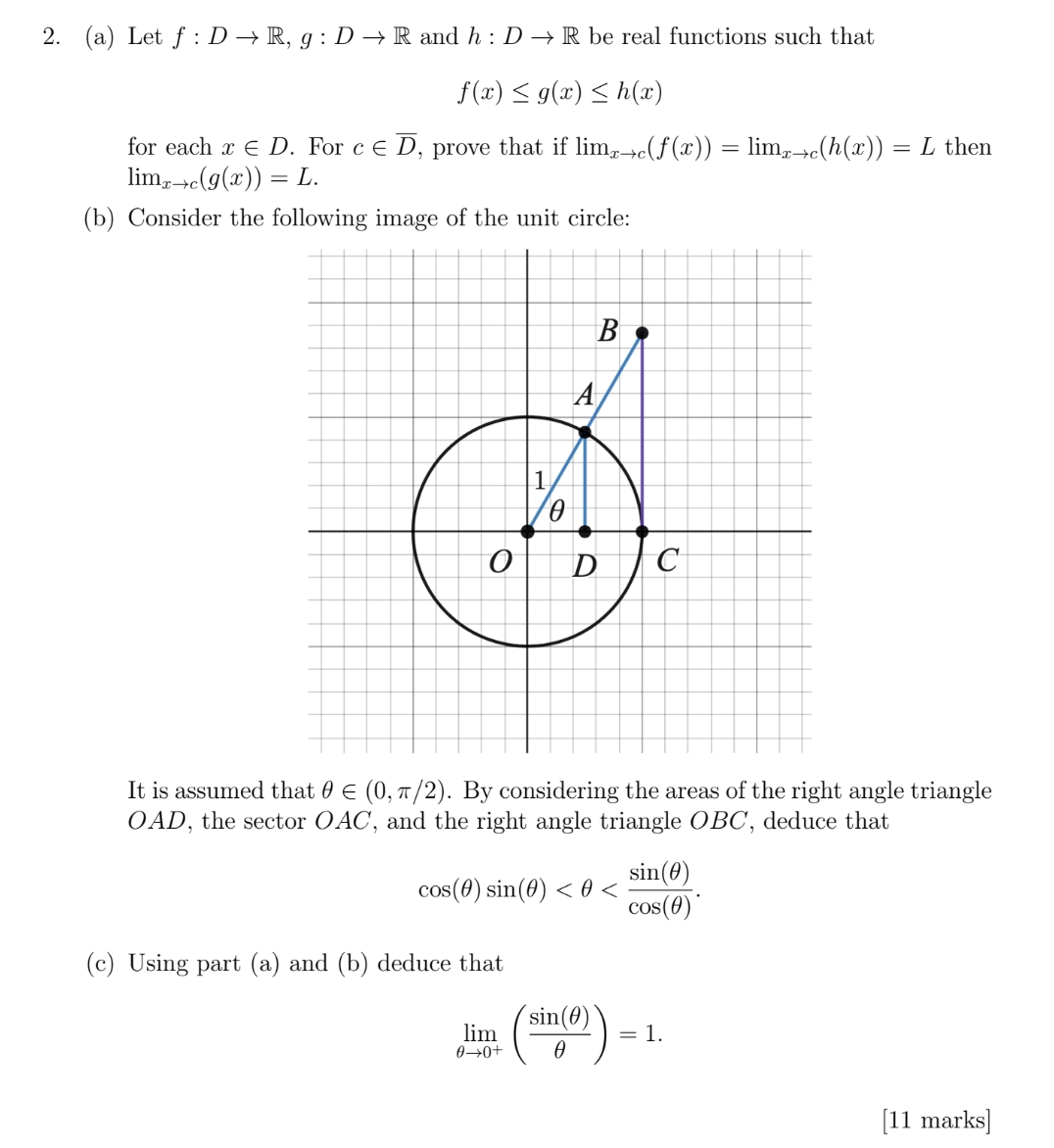 Solved 2. (a) Let f:D→R,g:D→R and h:D→R be real functions | Chegg.com
