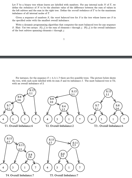 Solved Write a dynamic programming algorithm | Chegg.com