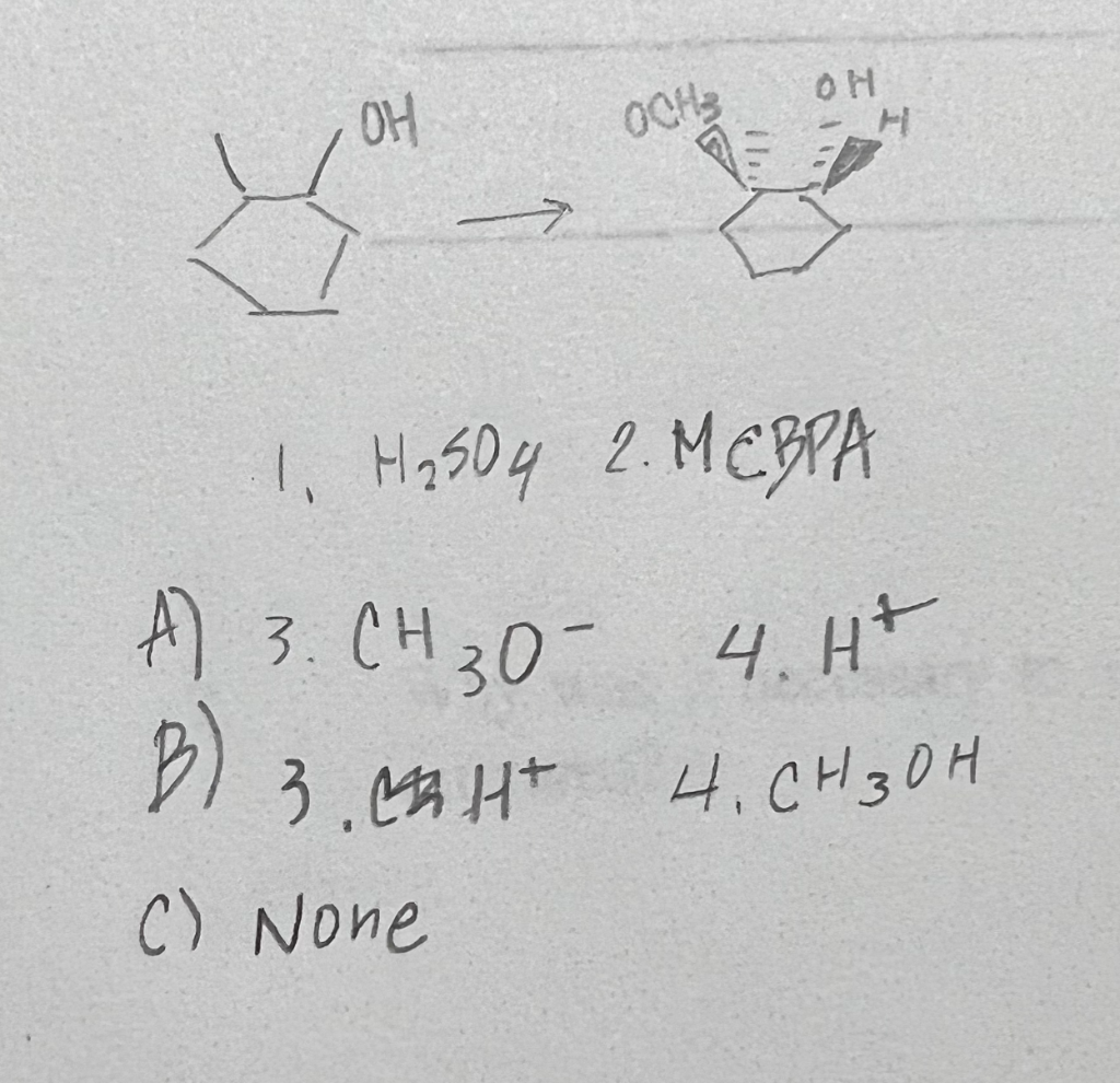 Solved OH 애 осна 2 І, Н,50 и 2. McSPA А) 3. СН 30- ч. н* Р) | Chegg.com