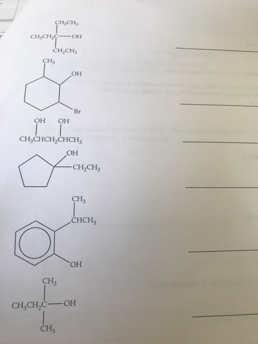 Solved CH2CH3 CH3CH2OH CH2CH3 CH3 он Br OH OH CH3CHCH2CHCH3 | Chegg.com