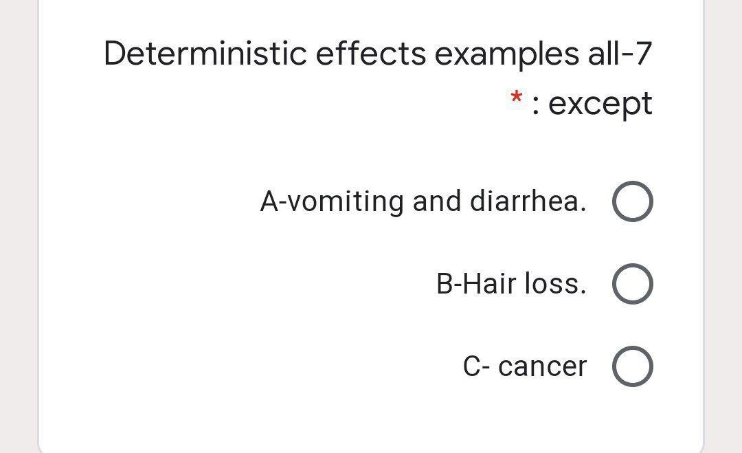 Solved Deterministic effects examples all-7 : except | Chegg.com