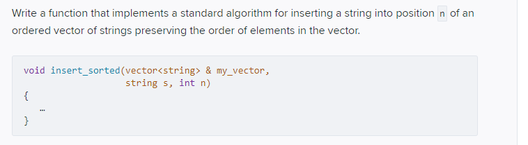 Solved Write a function that implements a standard algorithm | Chegg.com