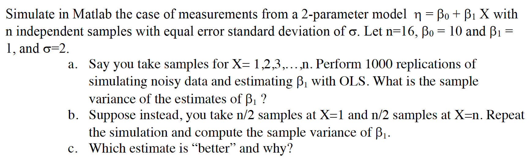 9 Simulate in Matlab the case of measurements | Chegg.com