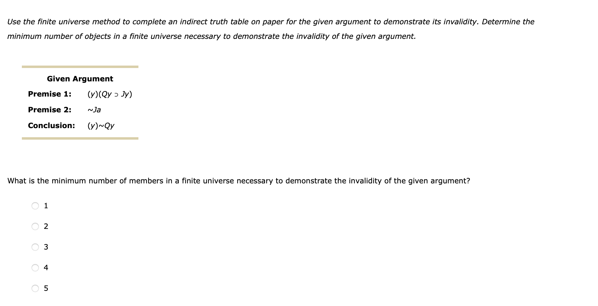 Use the finite universe method to complete an | Chegg.com