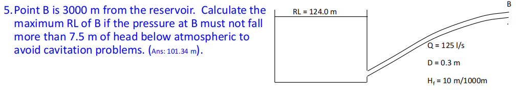 Solved 5. Point B is \\( 3000 \\mathrm{~m} \\) from the | Chegg.com