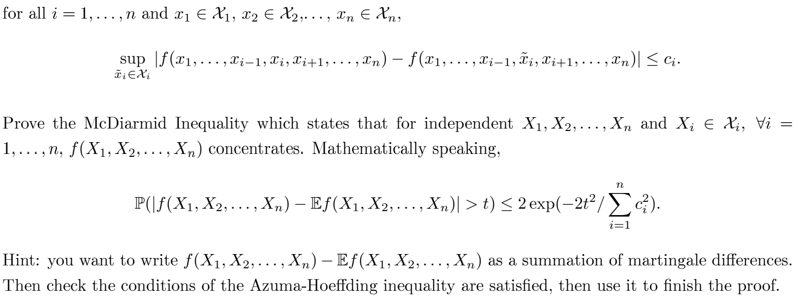 Solved A function f:X1×X2×⋯×Xn→R satisfies bounded | Chegg.com