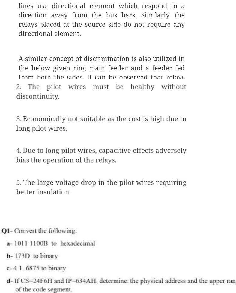 Solved lines use directional element which respond to a | Chegg.com