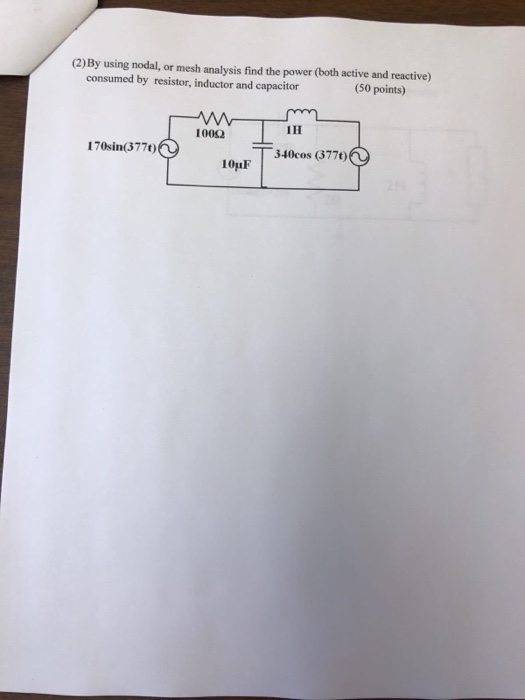 Solved By using nodal, or mesh analysis find the power (both | Chegg.com