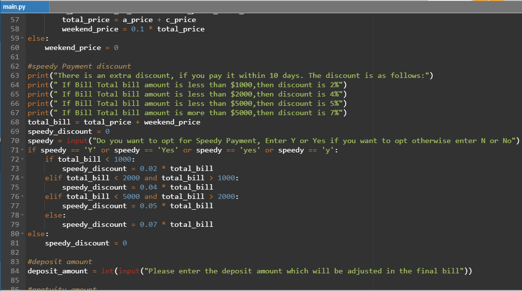 Solved Problem Specification: The Passaic County Catering | Chegg.com
