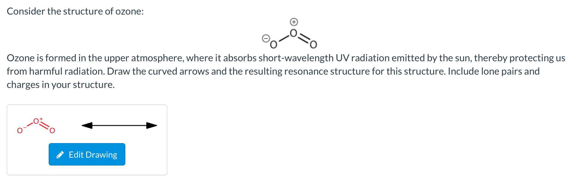 Solved Consider the structure of ozone: Ozone is formed in | Chegg.com