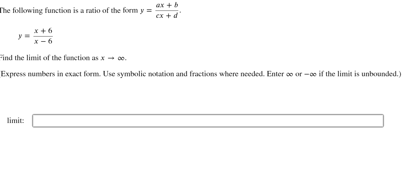 Solved The following function is a ratio of the form | Chegg.com