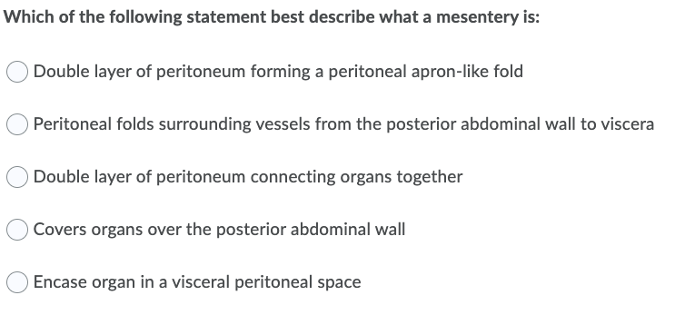 Solved Which of the following statement best describe what a | Chegg.com