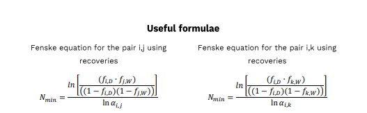 Solved Useful formulae Fenske equation for the pair ij using | Chegg.com