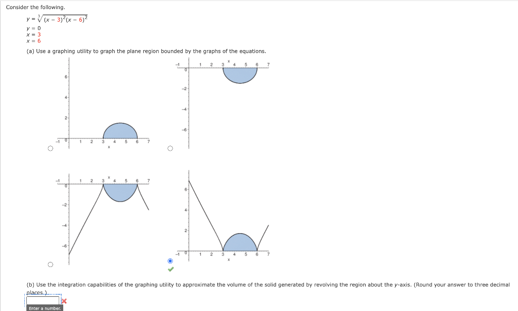Solved Consider the following. y = V(x - 3)(x - 5)2 y=0 x=3 | Chegg.com