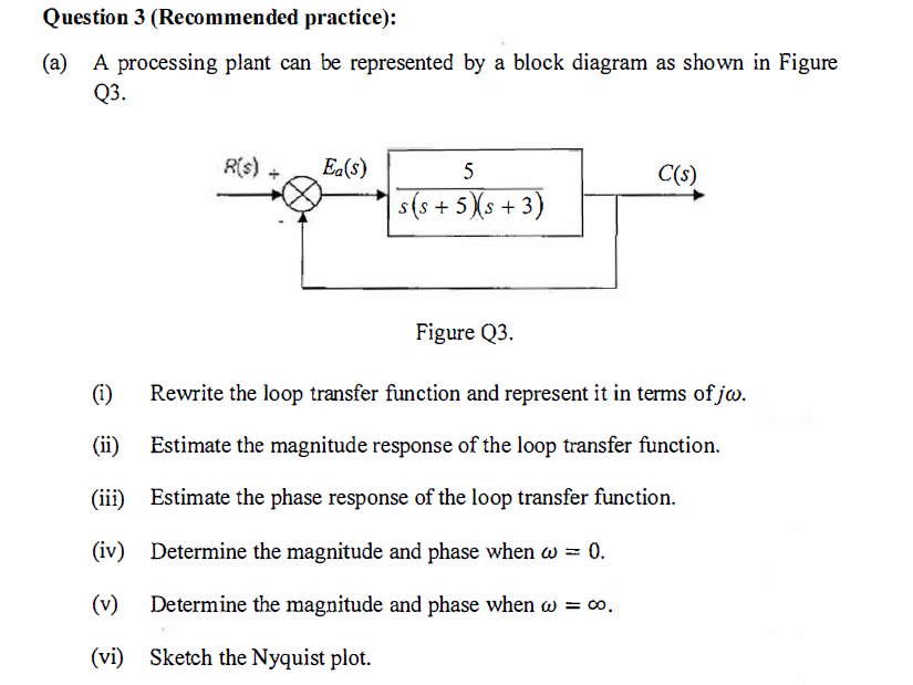 Solved Question 3 (Recommended practice): (a) A processing | Chegg.com