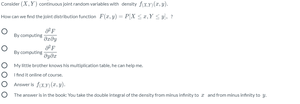 Solved Consider (X,Y) continuous joint random variables with | Chegg.com