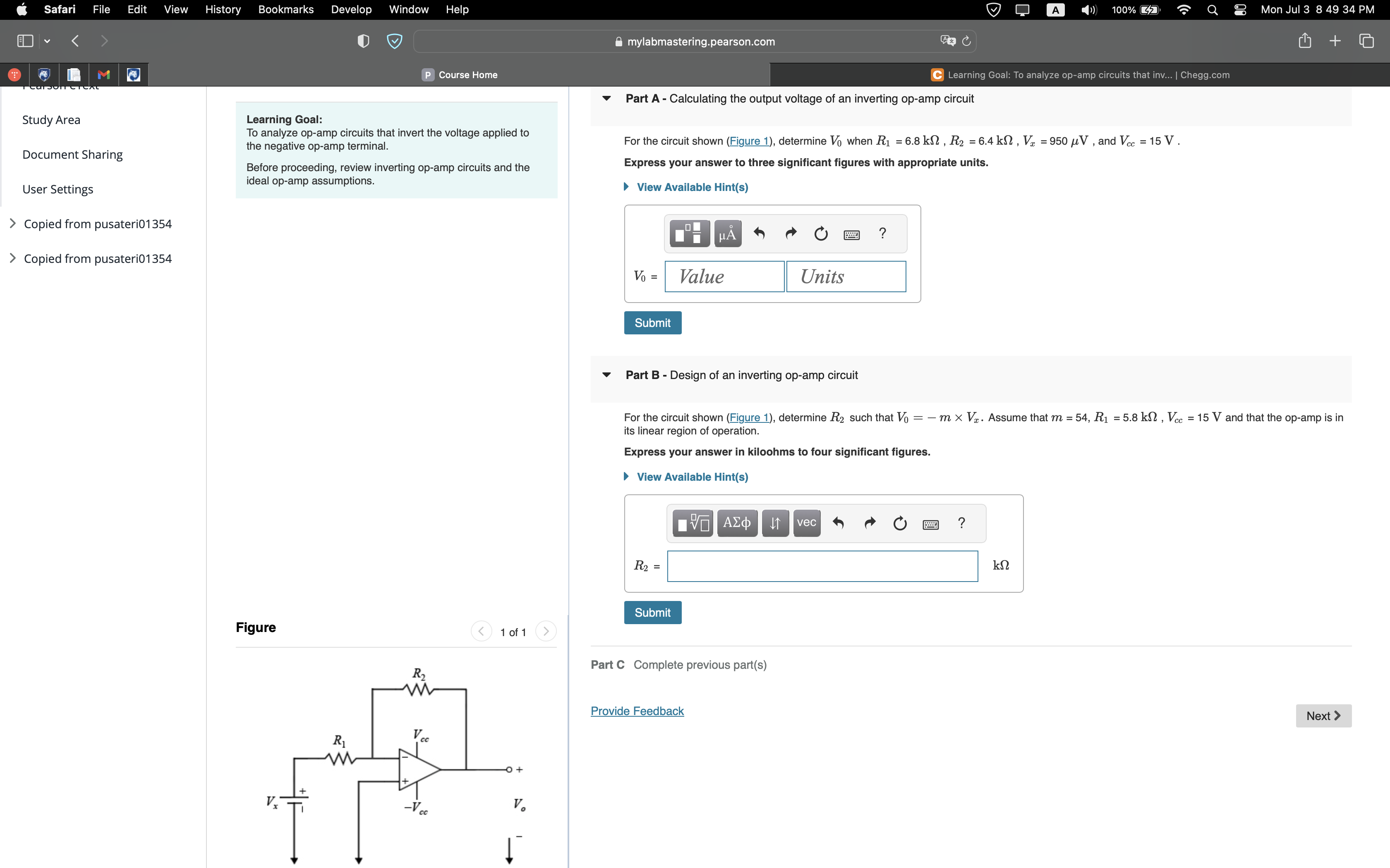 Solved Study Area Document Sharing User Settings Copied from | Chegg.com