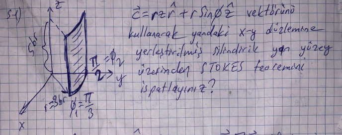 English => Prove Stokes' theorem on the cylindrical | Chegg.com