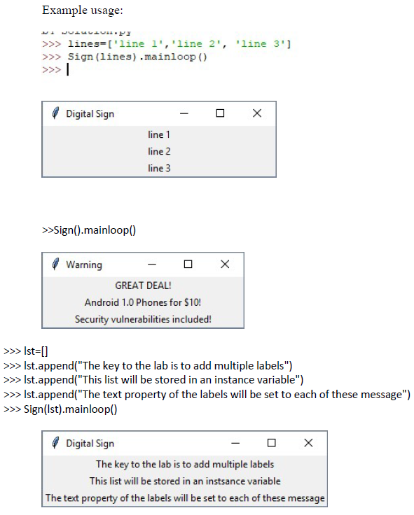 Solved Language: Python Implement a simple window that | Chegg.com