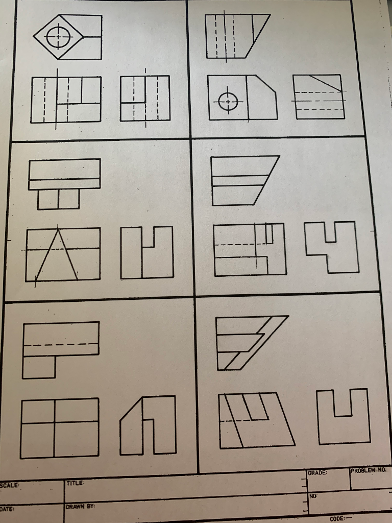 Solved Draw the isometric view for each sketch given the | Chegg.com