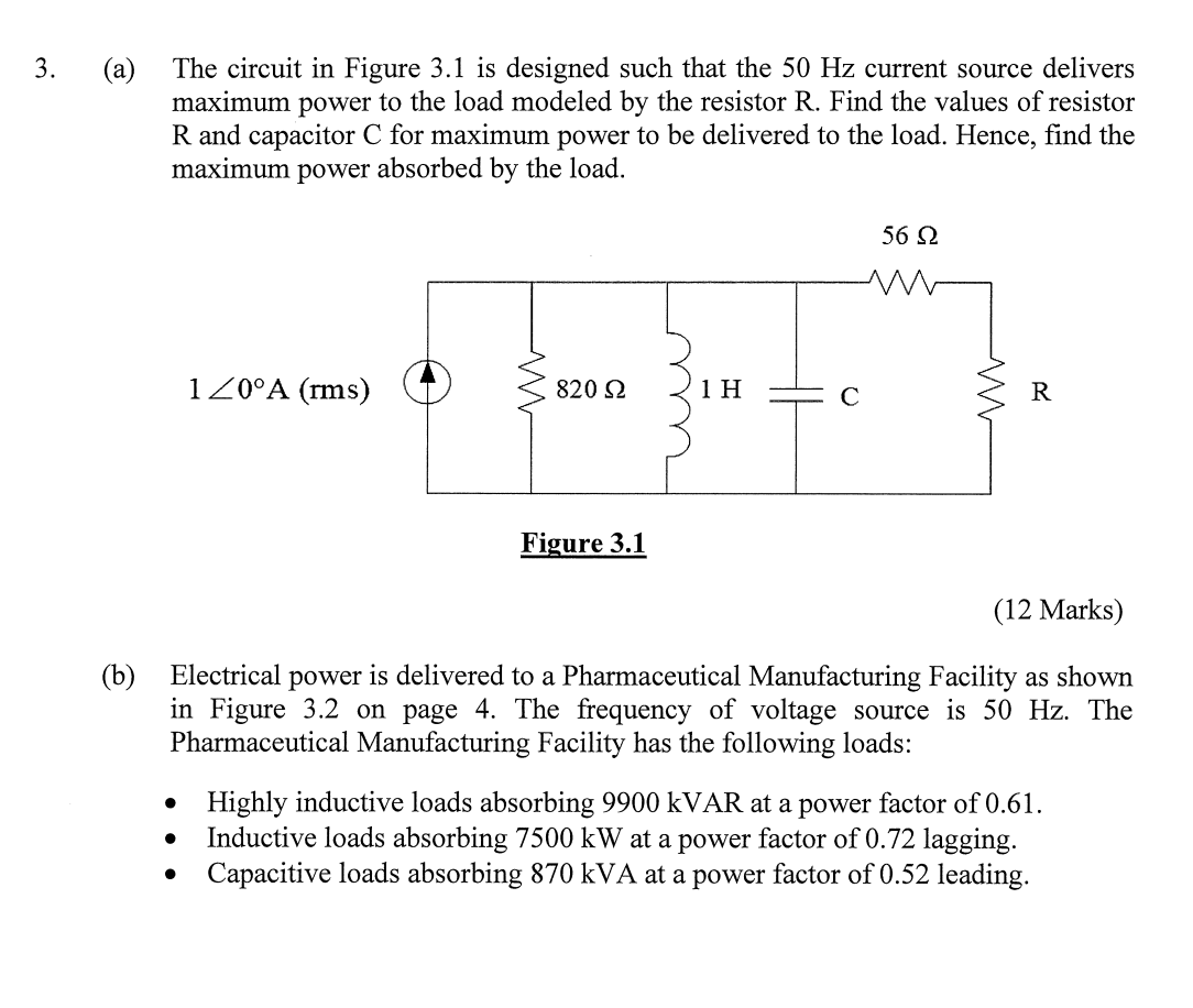 Solved 3. (a) The circuit in Figure 3.1 is designed such | Chegg.com