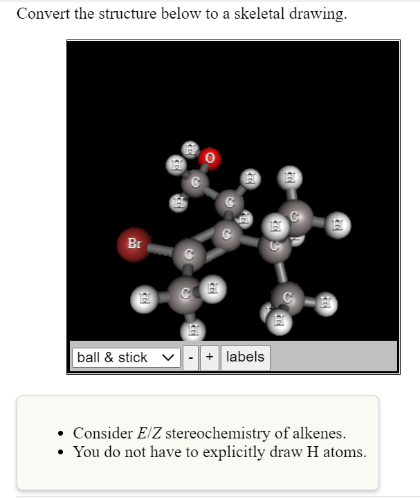 Solved Convert the structure below to a skeletal drawing. G | Chegg.com